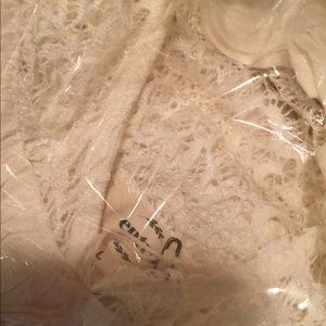 Tops | New Gorgeous Boho Ivory Top W Lace Detail Size L | Poshmark